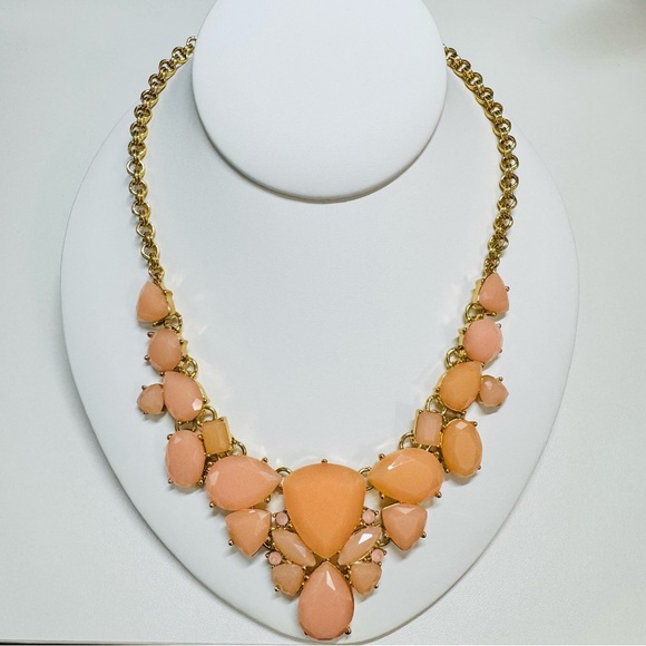kate spade | Jewelry | Kate Spade Statement Bib Necklace 2k Gold Plated ...